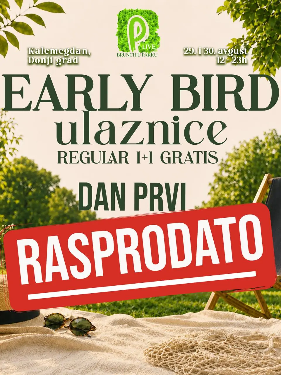 Early Bird ulaznice za prvi dan festivala Brunch u parku rasprodate za ...